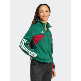 adidas Sportswear Trainingsjacke 'TIRO' Damen Gr&ouml;&szlig;e M/L gr&uuml;n / dunkelrot / wei&szlig;