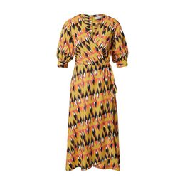 Closet London Kleid Damen Gr&ouml;&szlig;e 40 gelb / koralle / schwarz / wei&szlig; Winterkleid