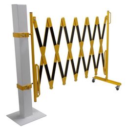 Dancop Montagekit f&uuml;r Pfostenf&uuml;r Sicherheitsgel&auml;nder 100 x 100 mm (gelb-schwarz / inkl.Scherengitter 4000 mm)