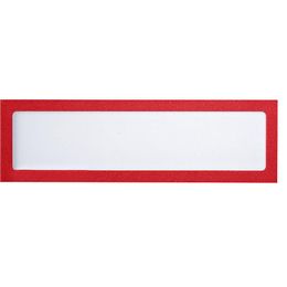 eurokraft basic Magnetische Infotasche, für Überschriften, DIN A4 hoch / DIN A5 quer, 225 x 60 mm, Rahmen rot, VE 10 Stk
