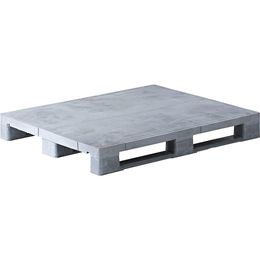 ratioform Kunststoff-Kufenpalette, LxB 1200 x 1000 mm, grau