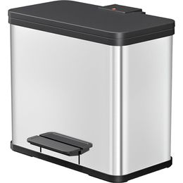 Hailo Tretabfallsammler Öko, trio Plus L, Volumen 3 x 9 l, Edelstahl
