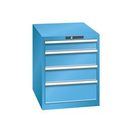 LISTA Schubladenschrank, 4 Schubladen, BxTxH 564 x 724 x 700 mm, lichtblau