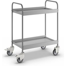 eurokraft pro Beistellwagen, mit 4 Lenkrollen, 2 mit Doppelstopp, Rad-Ø 100 mm