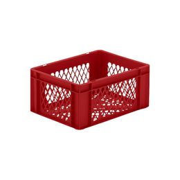 Euro-Format-Stapelbehälter, Wände und Boden durchbrochen, LxBxH 400 x 300 x 175 mm, rot, VE 5 Stk kaiserkraft