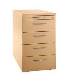 LENA - Standcontainer, 1 Utensilienschub, 4 Materialschübe, Höhe 720 mm, Buche-Dekor kaiserkraft