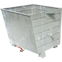 eurokraft pro Späne-Stapelkipper BSS mit Siebblecheinsatz, Volumen 0,55 m³, feuerverzinkt