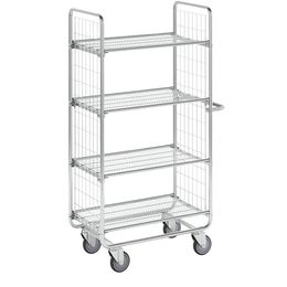 HelgeNyberg Gitterwagen SERIE 100, 4 Etagen, LxBxH 930 x 460 x 1585 mm