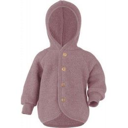 Engel Baby Jacke mit Kapuze Wollfleece rosenholz melange - Gr&ouml;&szlig;e 62/68 575520