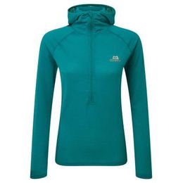 Mountain Equipment Solar Eclipse Womens Hooded Zip Tee tasman blue - Gr&ouml;&szlig;e 14 UK Damen 002949