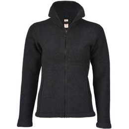Engel Jacke Merino Wollfleece Damen schwarz melange - Gr&ouml;&szlig;e 46/48 584470