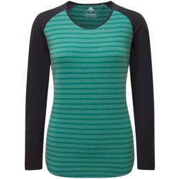 Mountain Equipment Redline LS Womens Tee spruce stripe/cosmos - Gr&ouml;&szlig;e 10 UK Damen 007396