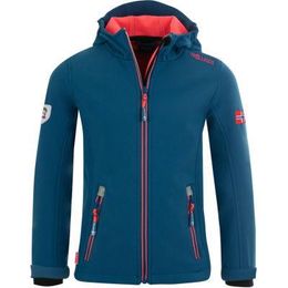 Trollkids Girls Trollfjord Jacket midnight blue/coral - Gr&ouml;&szlig;e 104 Kinder 175