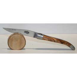 Laguiole Forge de Laguiole Taschenmesser, 2 Mitres Inox satiniert - olive - Gr&ouml;&szlig;e 11cm 03661/1211INOLSAT