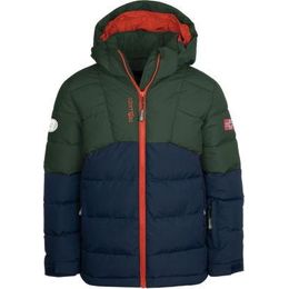 Trollkids Kids Gryllefjord Jacket forest green/navy/flame orange - Gr&ouml;&szlig;e 104 Kinder 365