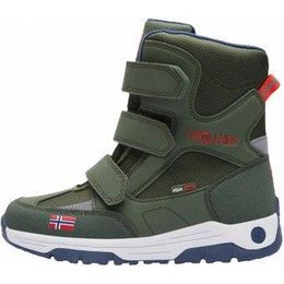 Trollkids Kids Lofoten Winter Boots forest green/flame orange - Gr&ouml;&szlig;e 34 Kinder 159