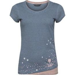 Chillaz Fancy Little Dot T-Shirt Women indigo blue stripes washed creme - Gr&ouml;&szlig;e 36 Damen 1024941