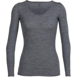 Icebreaker Siren LS Sweetheart Women gritstone heather - Gr&ouml;&szlig;e XS 103194