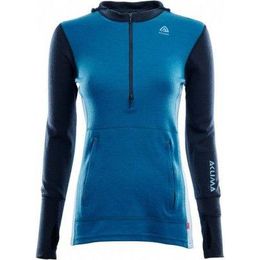 Aclima Warmwool Hood Sweater Women with Zip navy blzr/bl sapphire/az blue - Gr&ouml;&szlig;e L 104078