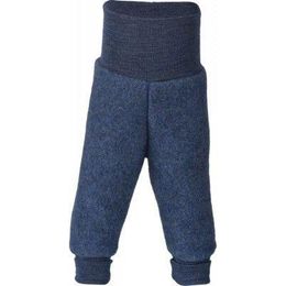 Engel Baby Hose mit Nabelbund Wollfleece blau melange - Gr&ouml;&szlig;e 50/56 Kinder 573501