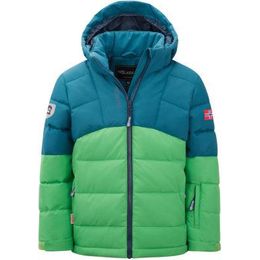 Trollkids Kids Gryllefjord Jacket dark marine/fresh green/my. blue - Gr&ouml;&szlig;e 164 Kinder 365
