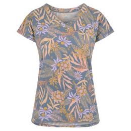 Sherpa Adventure Gear Neha V-Neck Tee Women haze tiger floral - Gr&ouml;&szlig;e S SW21019