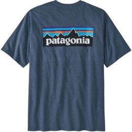 Patagonia Mens P-6 Logo Responsibili Tee utility blue UTB - Gr&ouml;&szlig;e S 38504