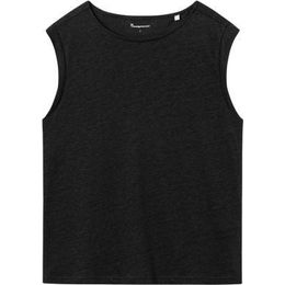 KnowledgeCotton Apparel Linen Tank Top Women black - Gr&ouml;&szlig;e XL 2010011