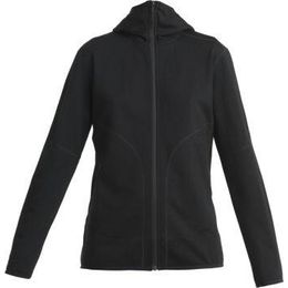 Icebreaker Merino 560 RealFleece Elemental II Zip Hoodie Women black - Gr&ouml;&szlig;e M A0A56SS
