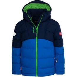 Trollkids Kids Gryllefjord Jacket navy/med.blue/bright green - Gr&ouml;&szlig;e 140 Kinder 365