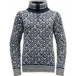 DEVOLD Svalbard Sweater Zip-Neck night/offwhite - Gr&ouml;&szlig;e XS TC396410A