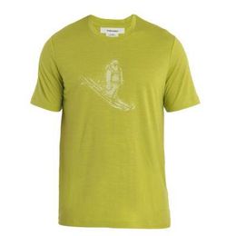 Icebreaker Tech Lite II SS Tee Skiing Yeti bio lime - Gr&ouml;&szlig;e XXL 0A56IM