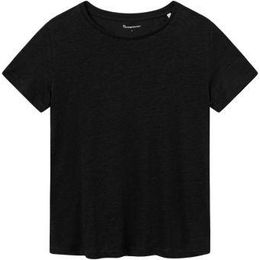 KnowledgeCotton Apparel Linen T-Shirt Women black - Gr&ouml;&szlig;e XXL 2010010