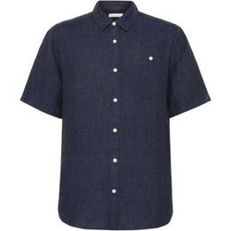 KnowledgeCotton Apparel Linen Short Sleeve Shirt total eclipse - Gr&ouml;&szlig;e XXL 1090064