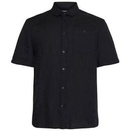 KnowledgeCotton Apparel Linen Short Sleeve Shirt black - Gr&ouml;&szlig;e XXL 1090064