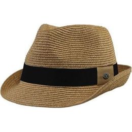 P.A.C. Blues Trilby Straw Hat dark beige/total black - Gr&ouml;&szlig;e S/M 30541002
