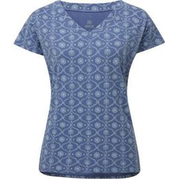 Sherpa Adventure Gear Neha V-Neck Tee Women seaport blue sublime - Gr&ouml;&szlig;e S SW21019