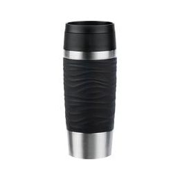 Emsa TRAVEL MUG Waves Thermobecher schwarz/edelstahl, 0,36 Liter
