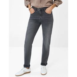 Brax Damen Five-Pocket-Hose Style MARY USED DARK GREY, denim dunkelgrau, Gr. 34