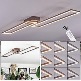 hofstein Brina Deckenleuchte LED Braun, Gold, 1-flammig, Fernbedienung