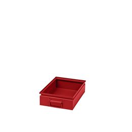 Stapelkasten aus Stahlblech, Volumen ca. 15 l, feuerrot RAL 3000 kaiserkraft
