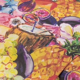 buttinette Baumwoll-Canvas "Tropic Früchte", bunt