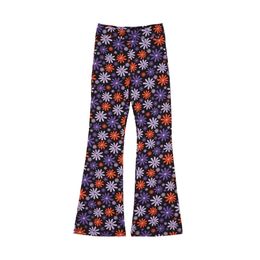 WE Fashion Hose M&auml;dchen Gr&ouml;&szlig;e 134 lavendel / dunkellila / orangerot / schwarz