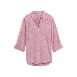 Tom Tailor Bluse Damen Gr&ouml;&szlig;e XXL dunkelpink / wei&szlig;