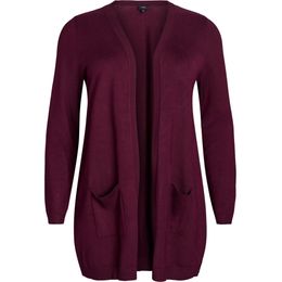 ZIZZI Strickjacke Damen Gr&ouml;&szlig;e M weinrot