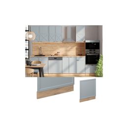 VICCO Geschirrsp&uuml;lerblende Fame-Line Eiche Hellblau-Grau gerahmt 60 cm ohne Arbeitsplatte