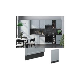 VICCO Geschirrsp&uuml;lerblende Fame-Line Anthrazit Hellblau-Grau gerahmt 45 cm ohne Arbeitsplatte