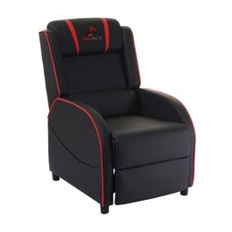 Fernsehsessel MCW-D68, Relaxsessel TV-Sessel Gaming-Sessel, Kunstleder ~ schwarz/rot