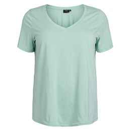 ZIZZI T-Shirt 'MKATJA' Damen Gr&ouml;&szlig;e XXXL/4XL pastellgr&uuml;n