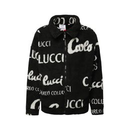 Carlo Colucci Fleecejacke Herren Gr&ouml;&szlig;e L schwarz / offwhite